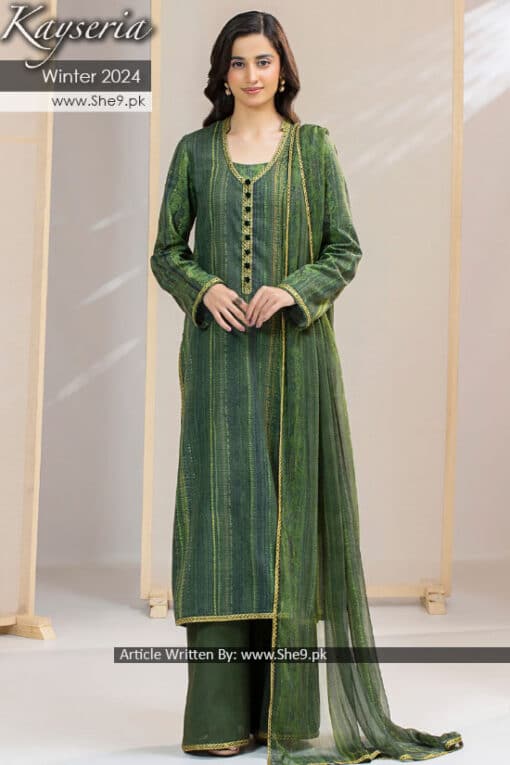 Kayseria Winter Collection 2024: Marina Khaddar Viscose Linen Dersses ...